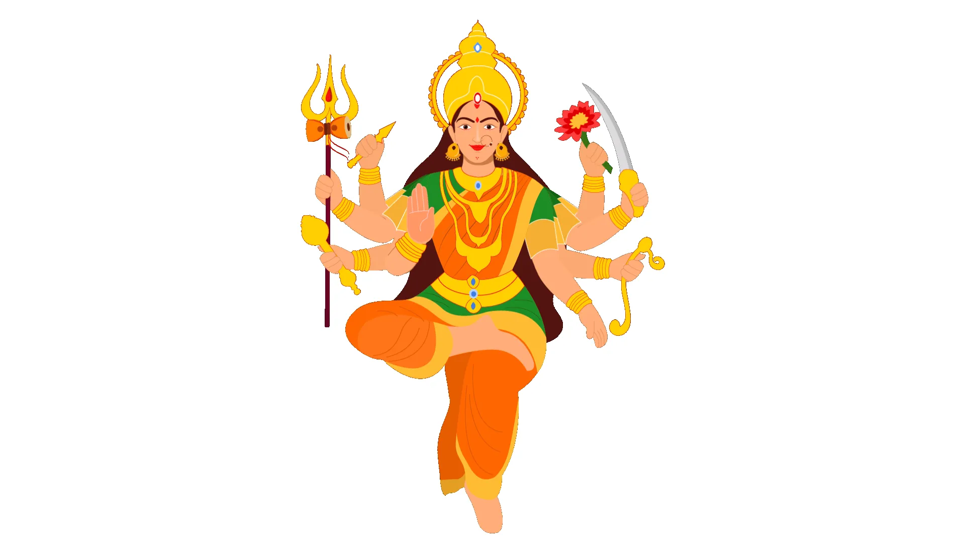 Maa Durga Green Screen Animation | Free Download | Pixominia