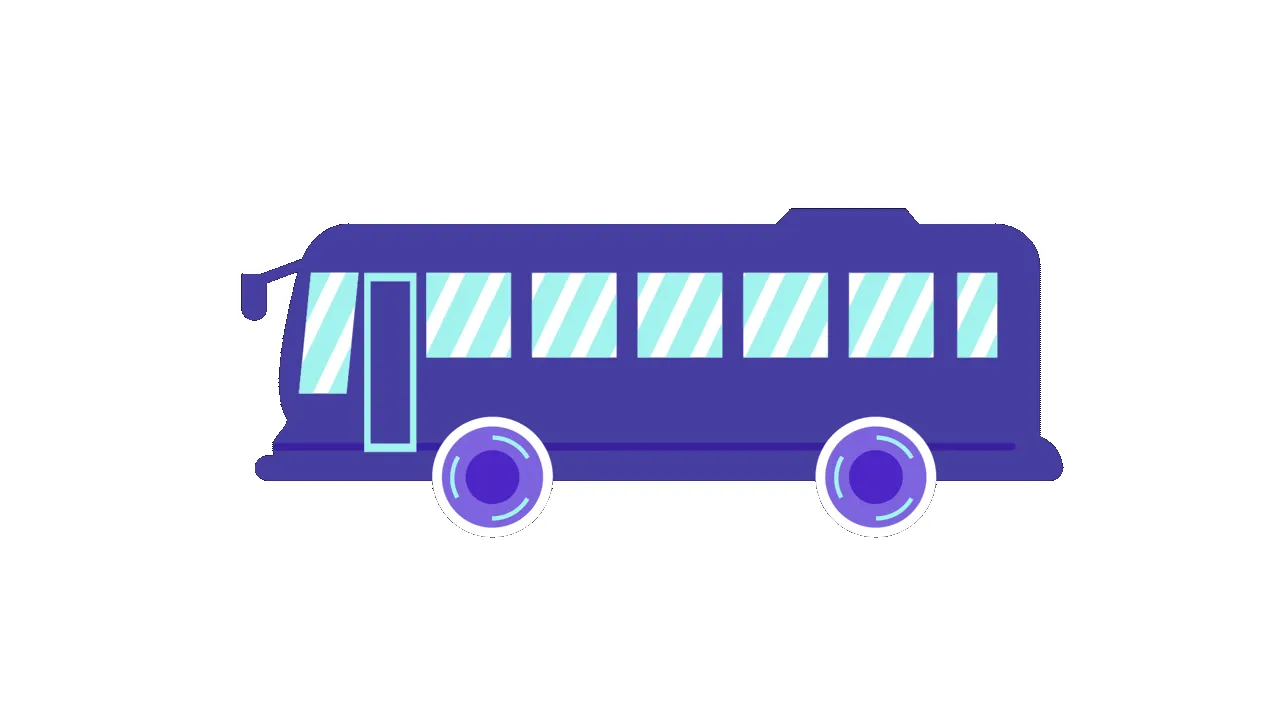 Download Free Animated Passenger Bus Video | Pixominia